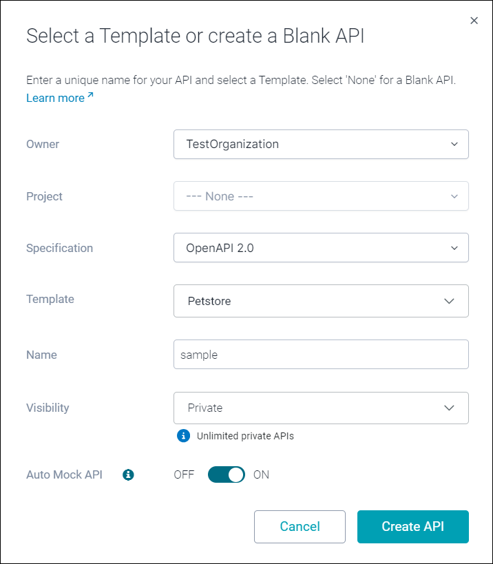 Creating a New API | Swagger Studio Documentation
